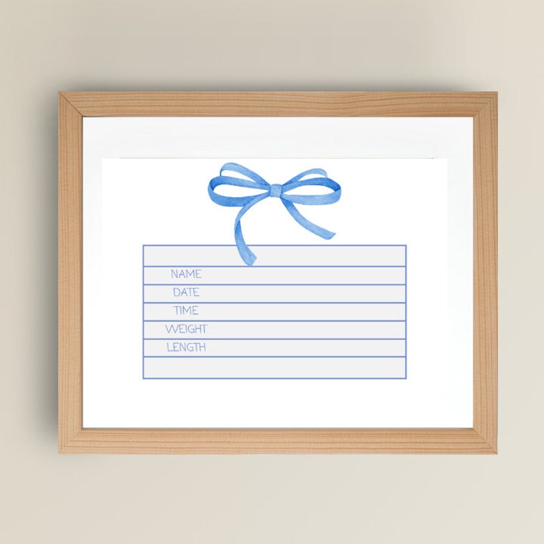 Printable Birth Stat Card, Hospital Crib Card for Baby, Baby Birth ...
