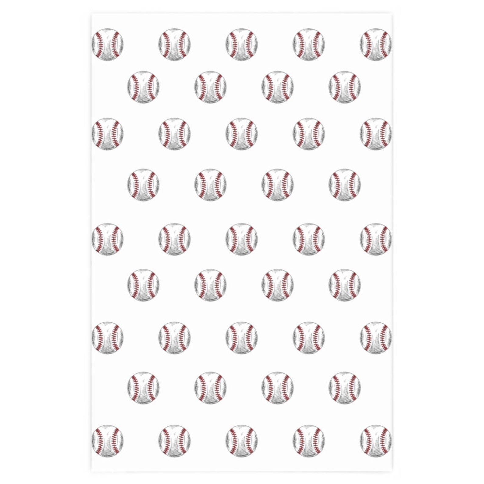 Baseball Wrapping Paper Boy's Gift Wrap Birthday or Sports Wrapping ...