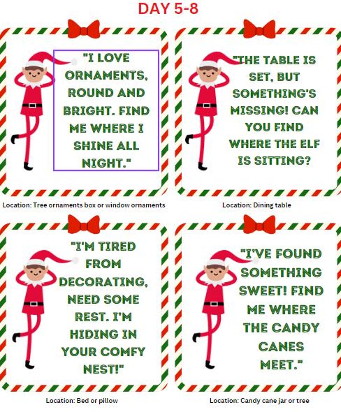 30-day Elf Scavenger Hunt Printable | Fun Holiday Elf Ideas for Kids ...