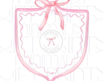 Preppy Pink Crest PNG - Etsy