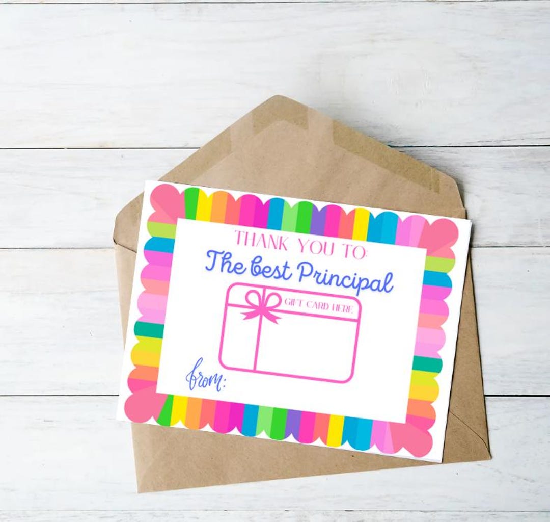 Principal Printable Card, Administration Thank You Card, Digital ...