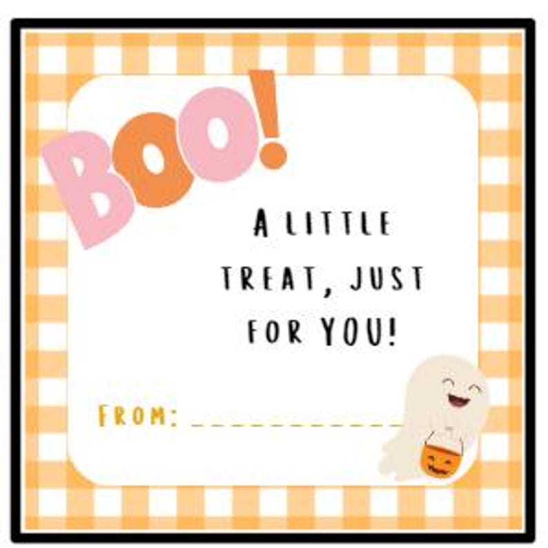 Halloween Printable, You've Been Booed Printable Gift Tags (PDF & PNG ...