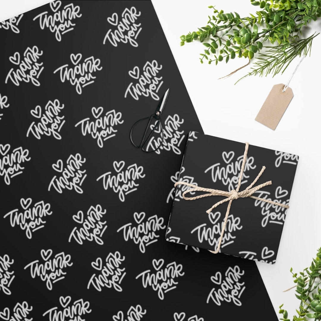 Thank You Wrapping Paper Thank You Gift Wrap Custom Gift Personalized ...