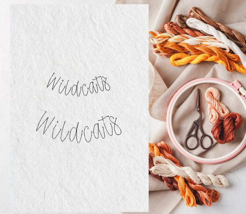 Wildcats Hand Embroidery Pattern, Wildcats Hand Embroidery PDF ...