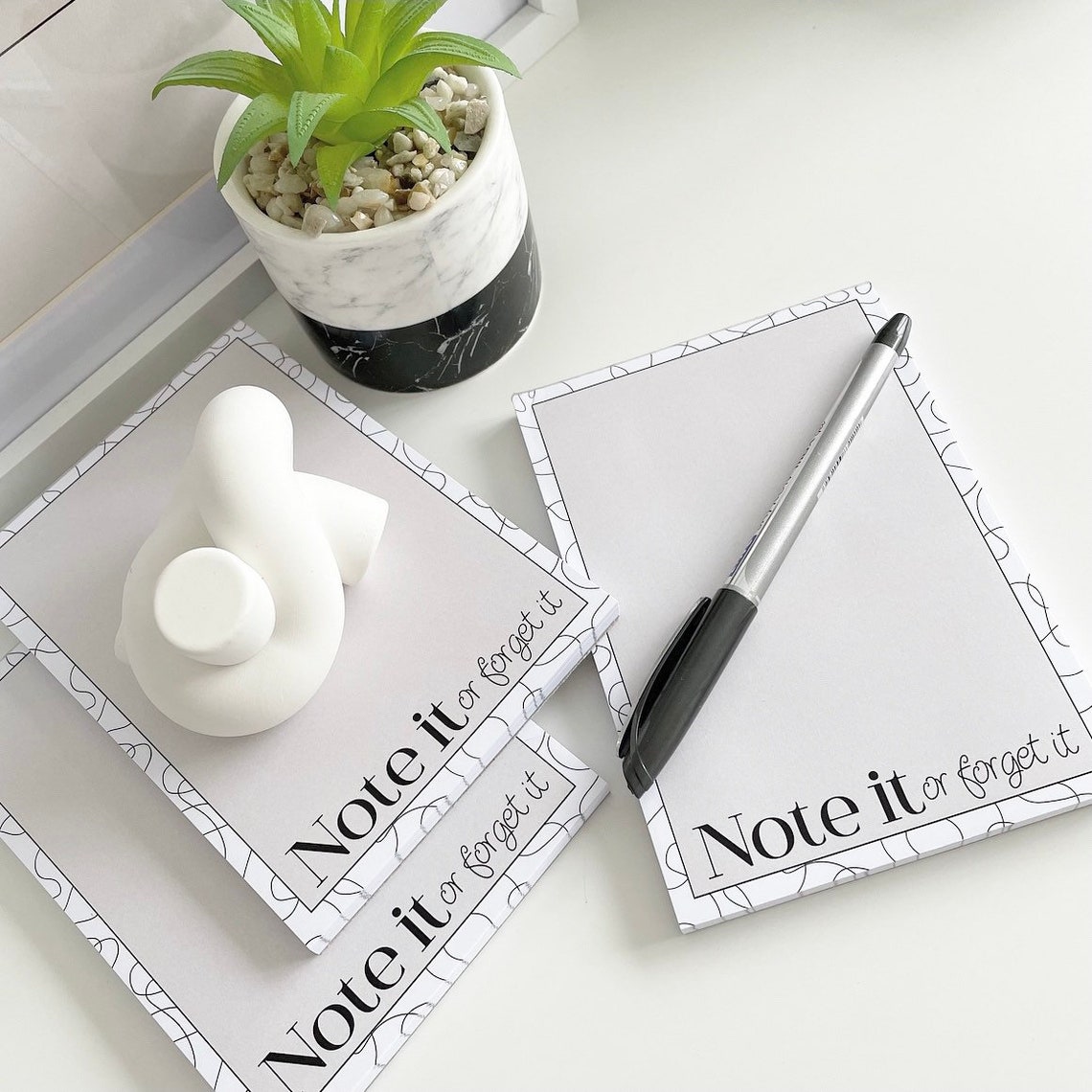 Minimal notepad scribble pad aesthetic notepad notebook | Etsy