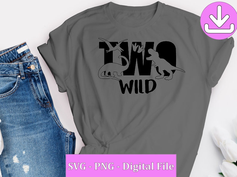 Svg Two Wild Birthday Shirt Etsy