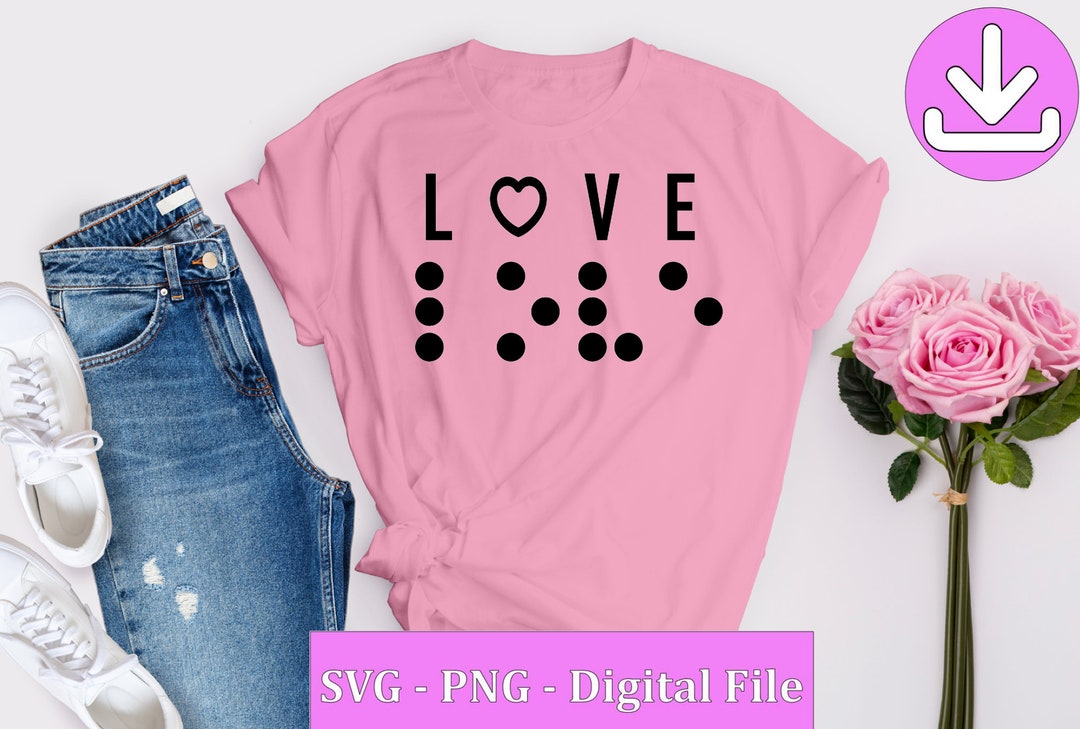 SVG - "love" in Braille - Etsy
