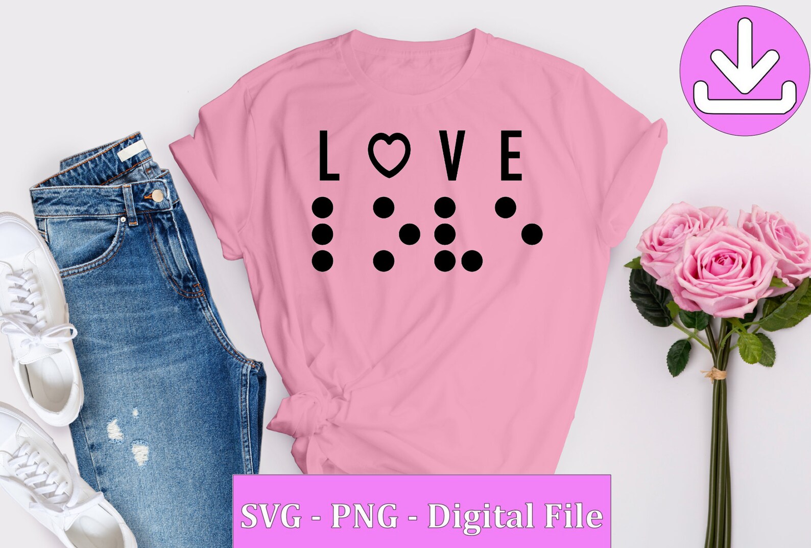 SVG - "love" in Braille - Etsy