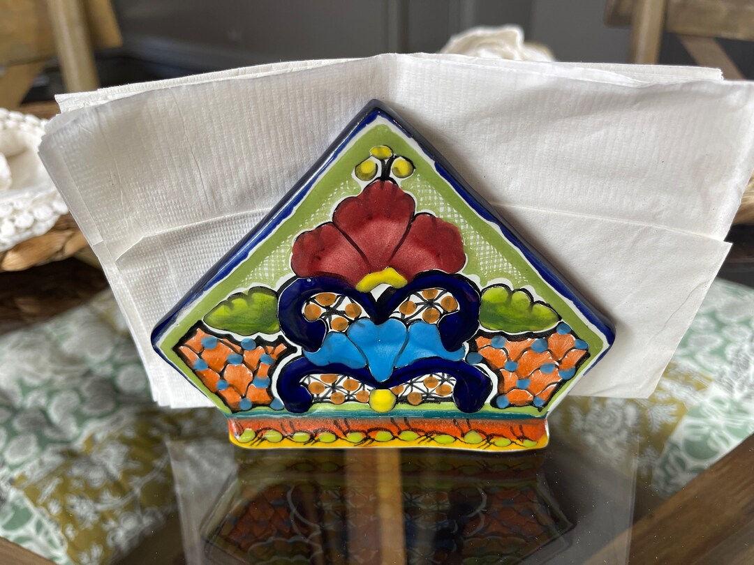 Talavera Mexican Napkin Holder - Etsy