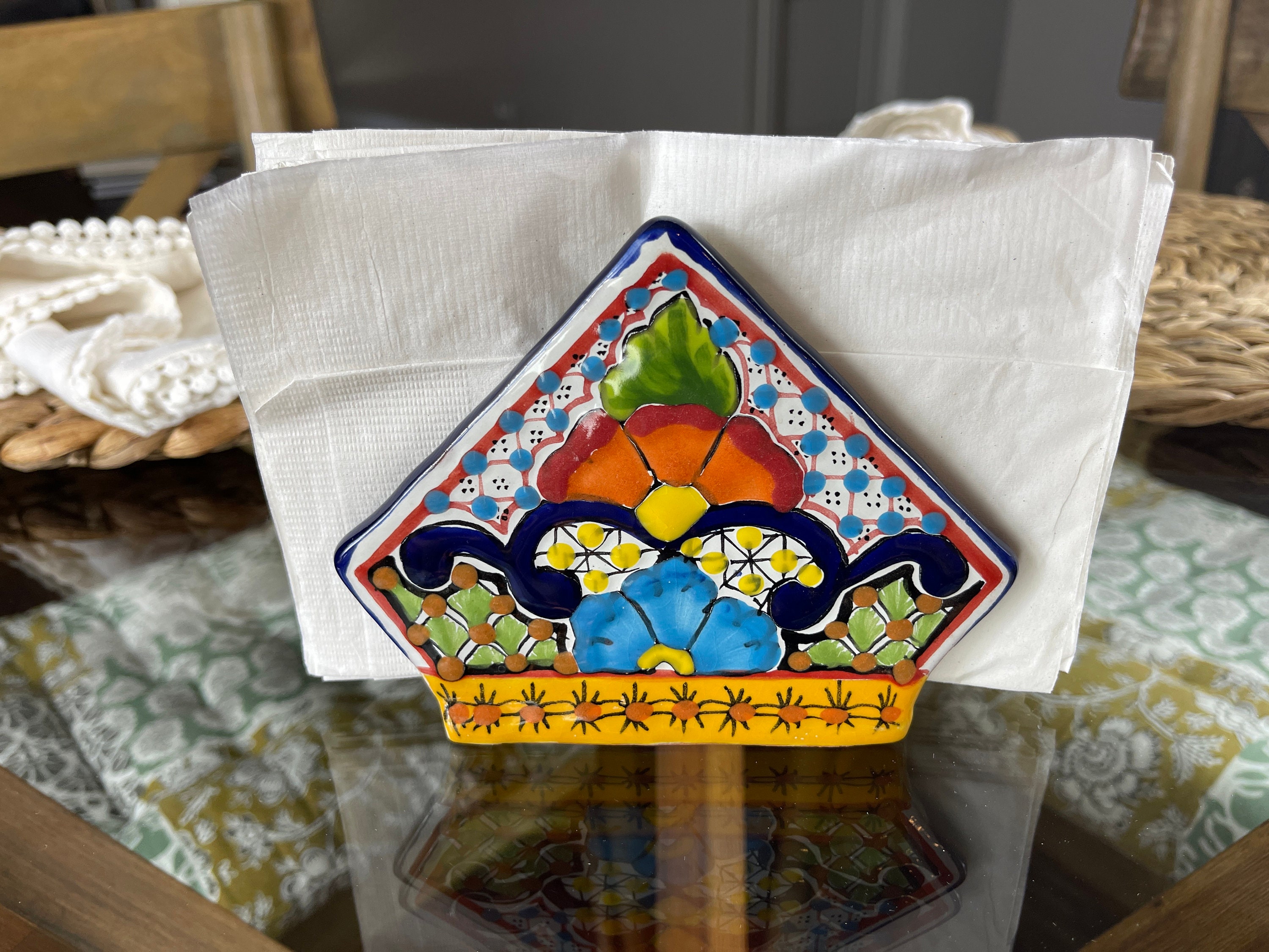 Talavera Mexican Napkin Holder - Etsy