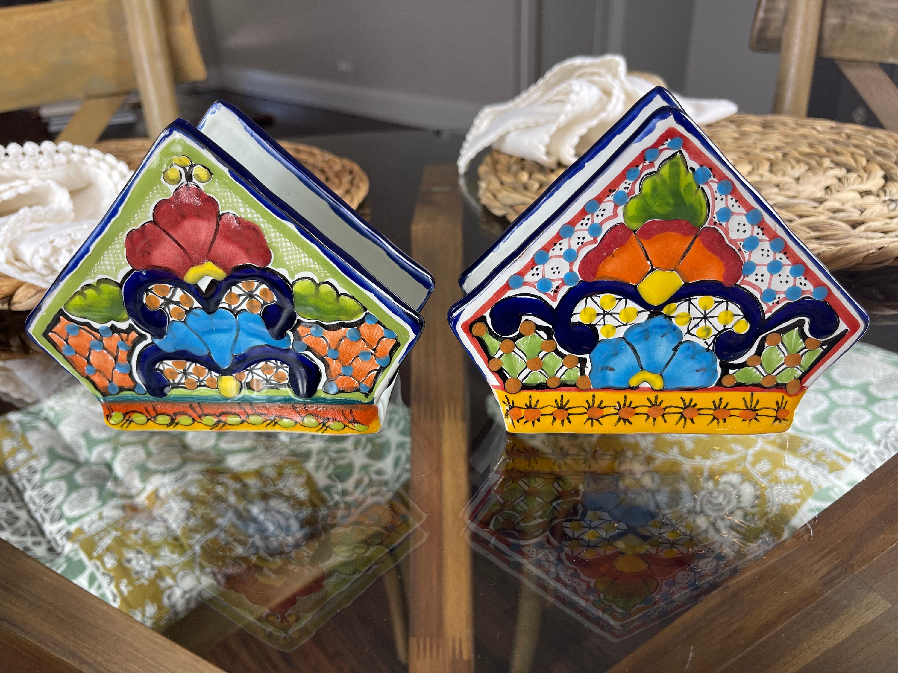 Talavera Mexican Napkin Holder - Etsy
