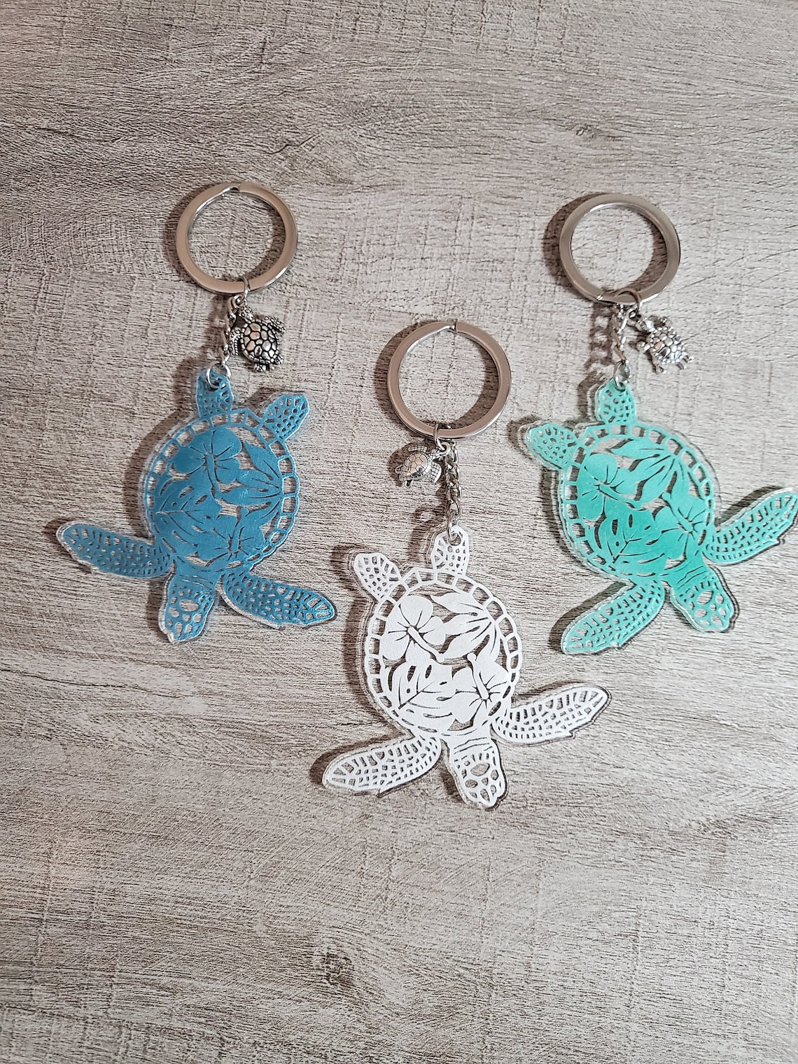 Custom Fun Turtle Keychain Acrylic Hawaii Greensea Turtle | Etsy