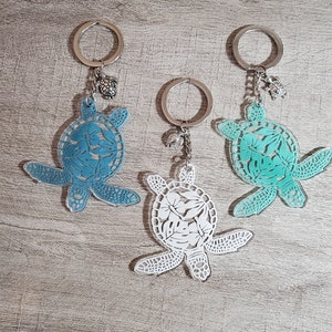 Custom Fun Turtle Keychain, Acrylic Hawaii Greensea Turtle Tag ...