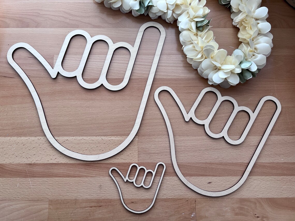 Shaka Hand Sign - Surfer Kid's Room Decor - Beach Themed Wall Decor ...