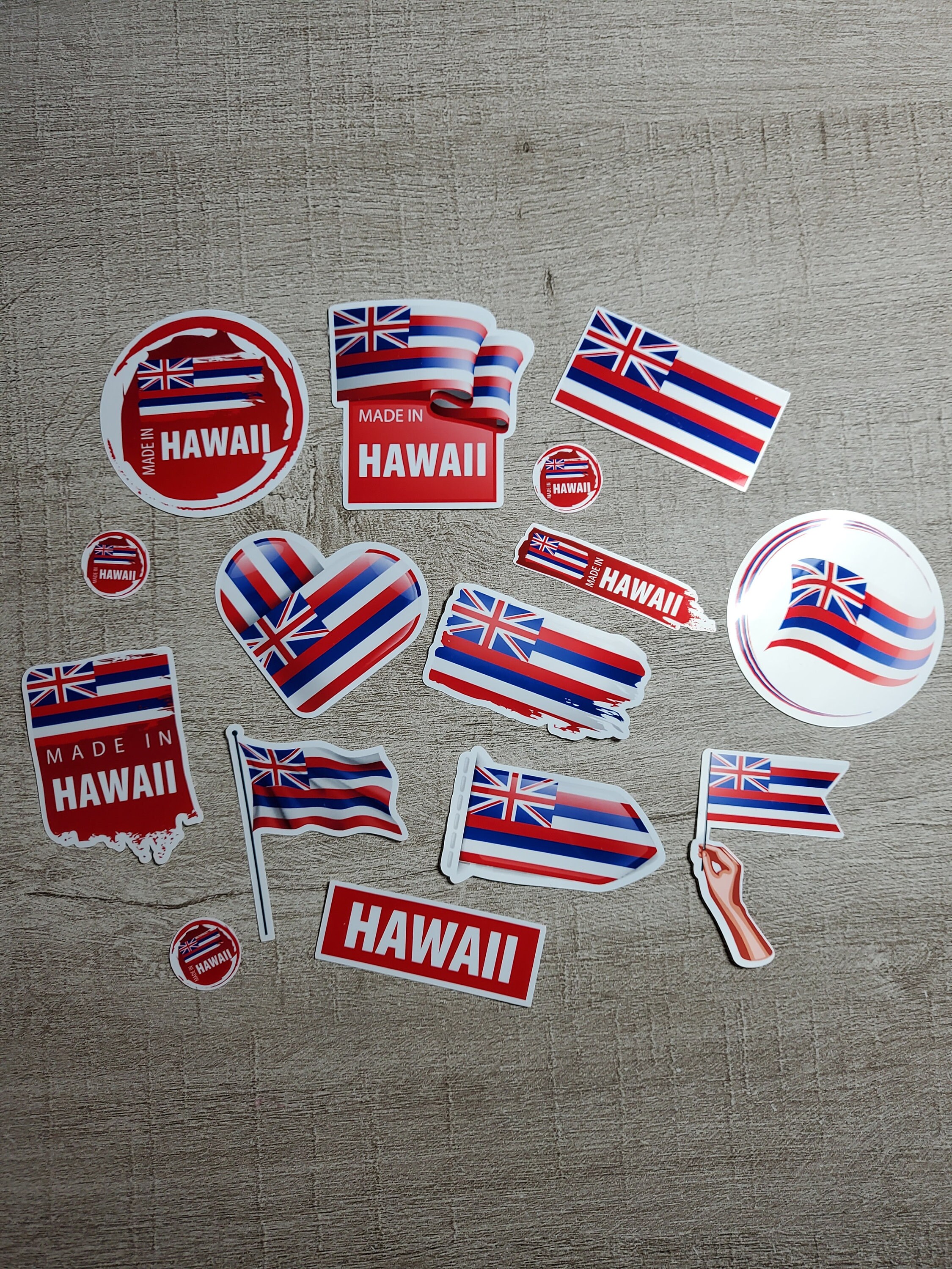 Hawaii State Flag Weatherproof Sticker Pack Hawaiian Love Etsy