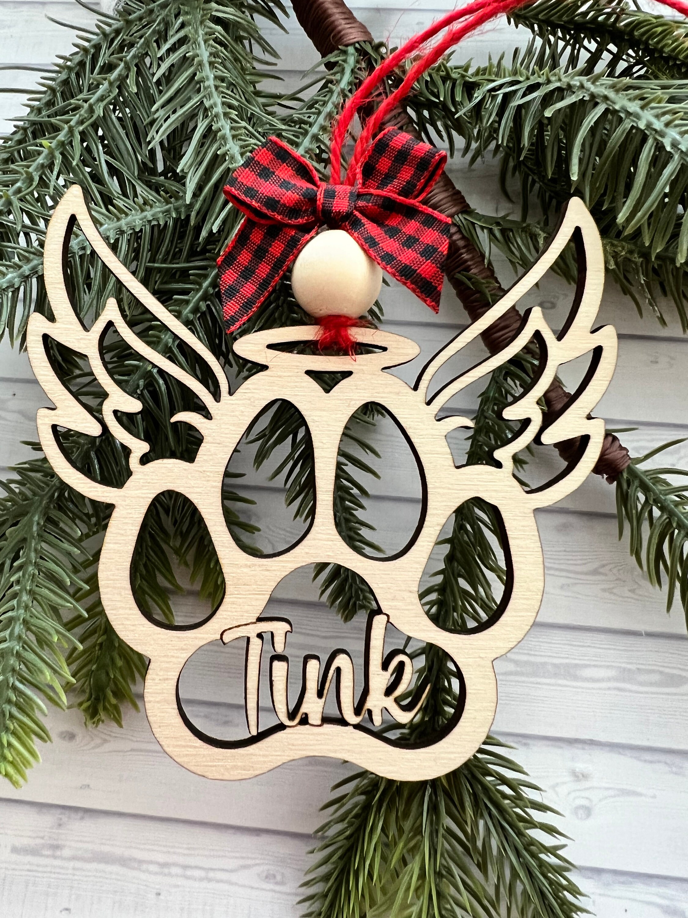 Pet Angel Paw Ornament Angel Wings Pet Loss Ornament | Etsy