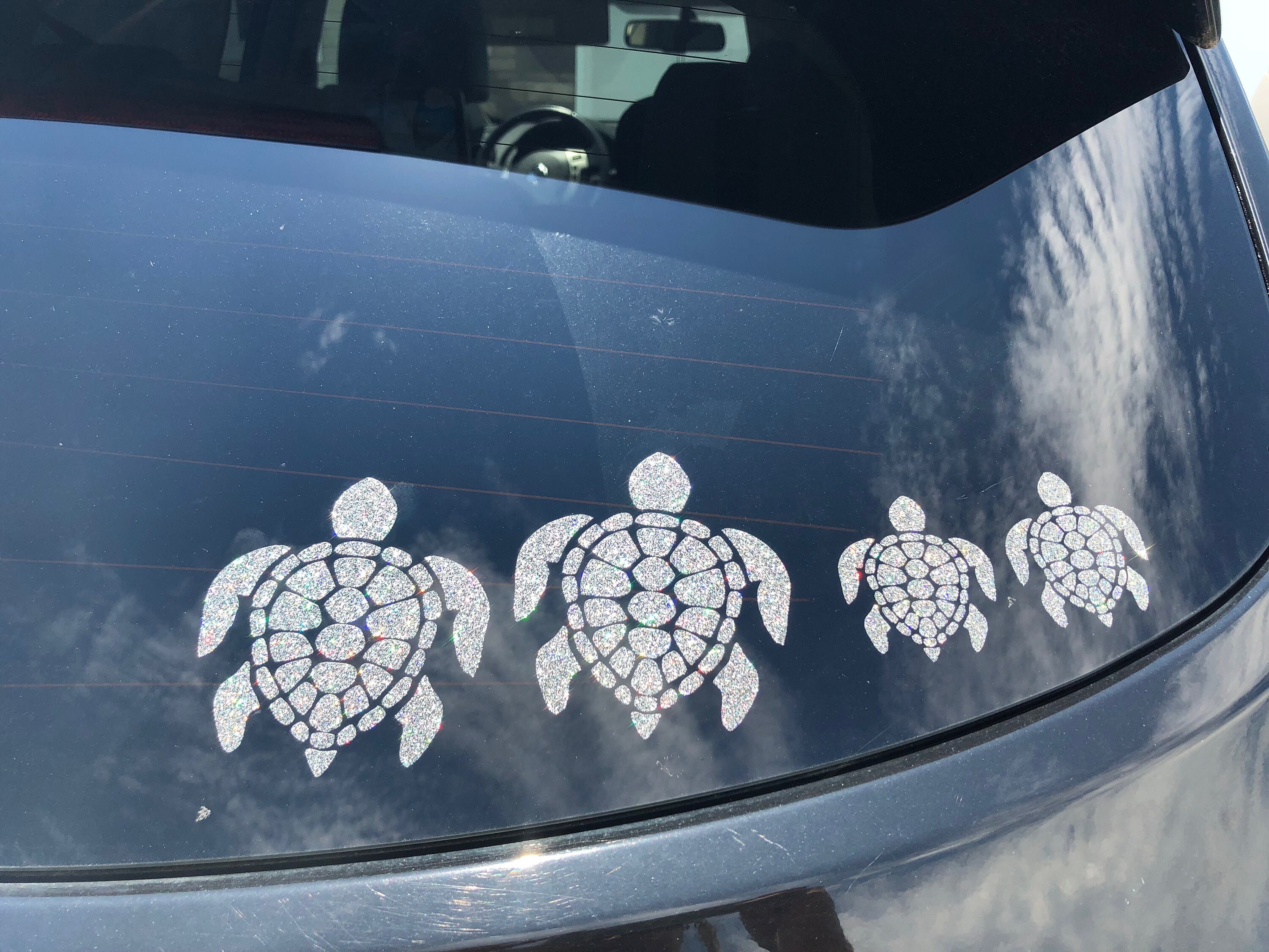Glitter Turtle Decal Hawaiian Honu Ohana Sea Turtle Family - Etsy