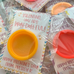 Classroom Valentine Playdoh Cards, Non Candy Valentines Day Kits ...