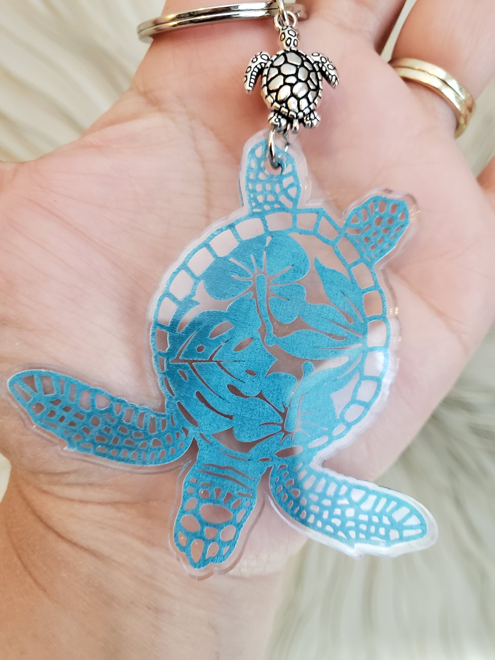 Custom Fun Turtle Keychain Acrylic Hawaii Greensea Turtle - Etsy