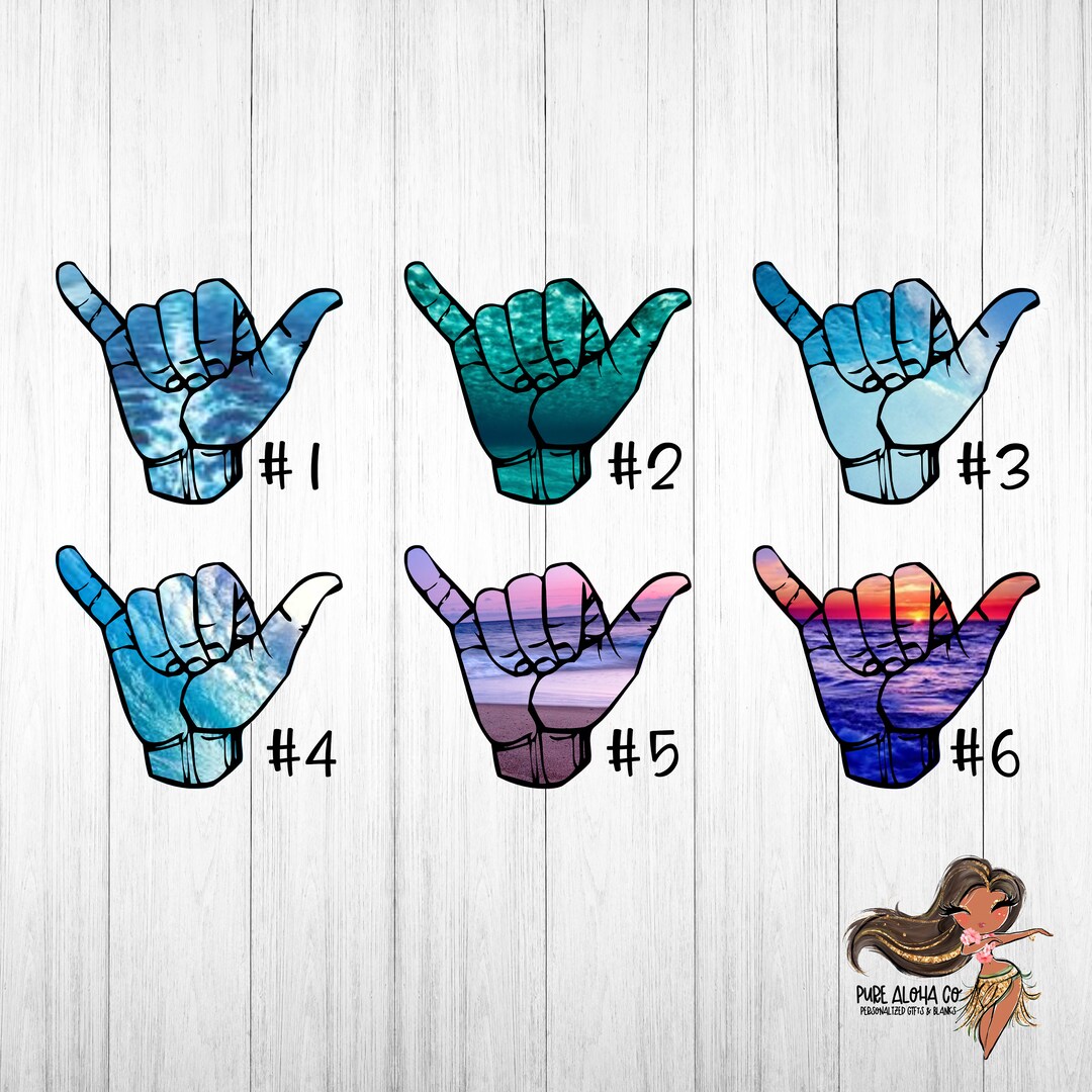 Shaka Sticker, Hang Loose Hawaii, Aloha Decal, Surfing, Beach, Notebook ...