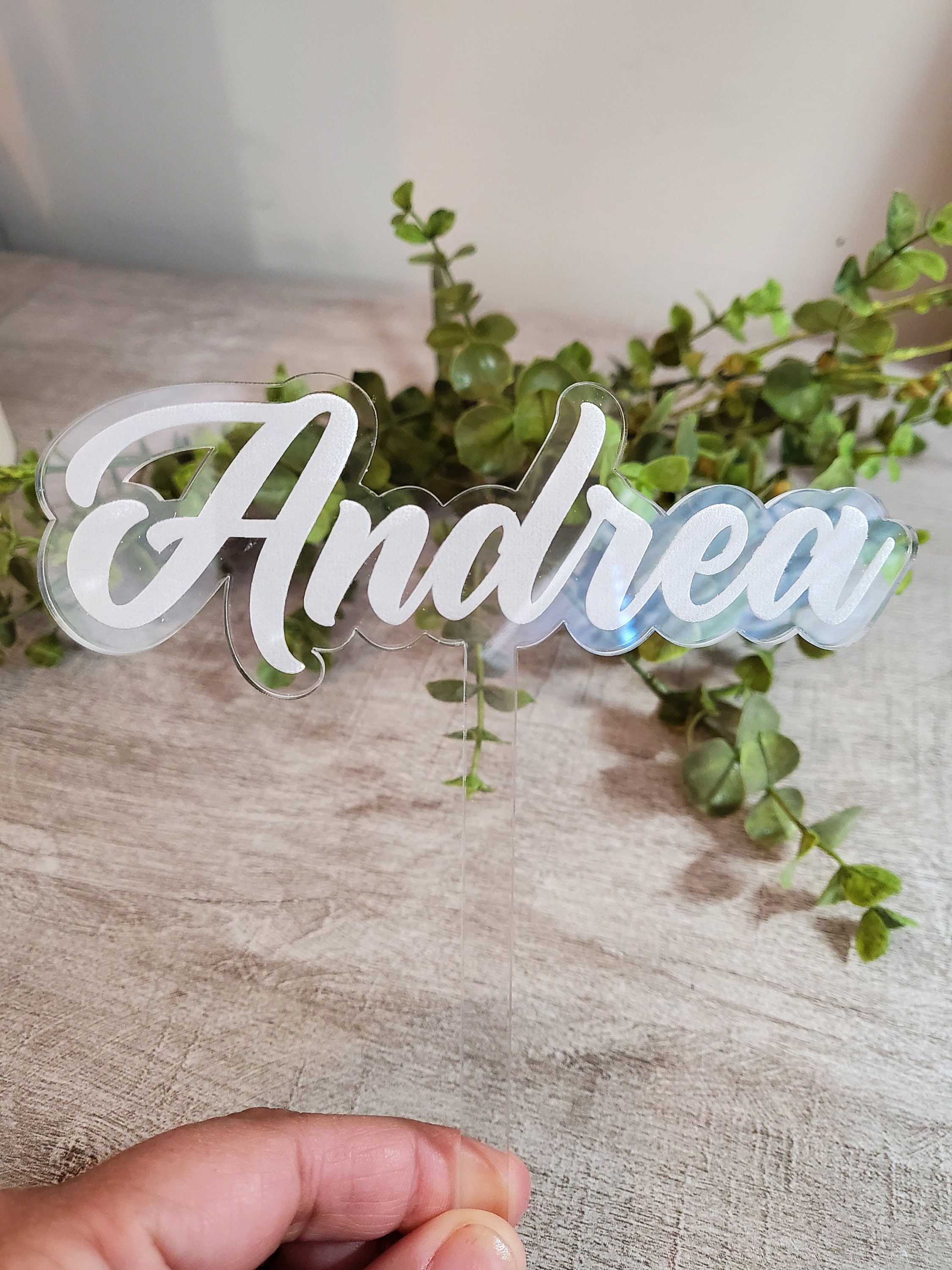 Custom Acrylic Name Birthday Cake Topper Name Centerpiece - Etsy
