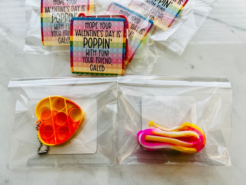 Personalized Kids Valentine's Valentine Pop It Keychain - Etsy