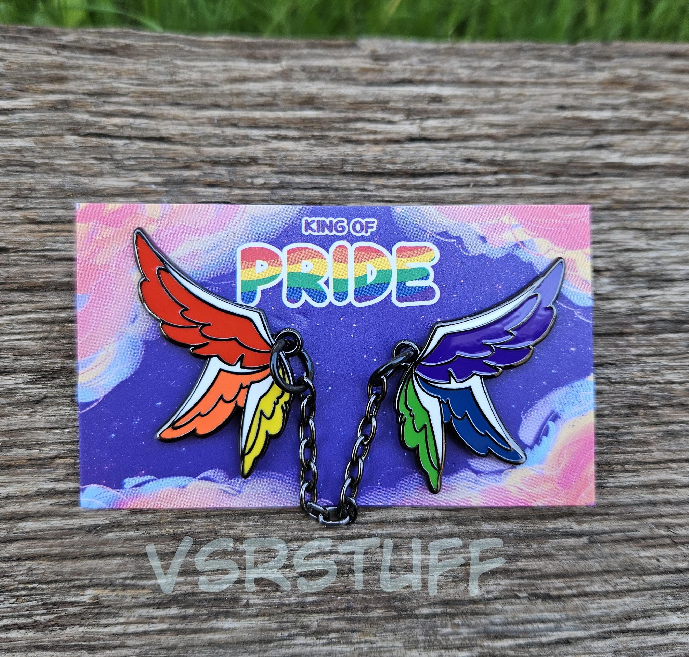King of Pride- Lucifer Rainbow Wings - Etsy