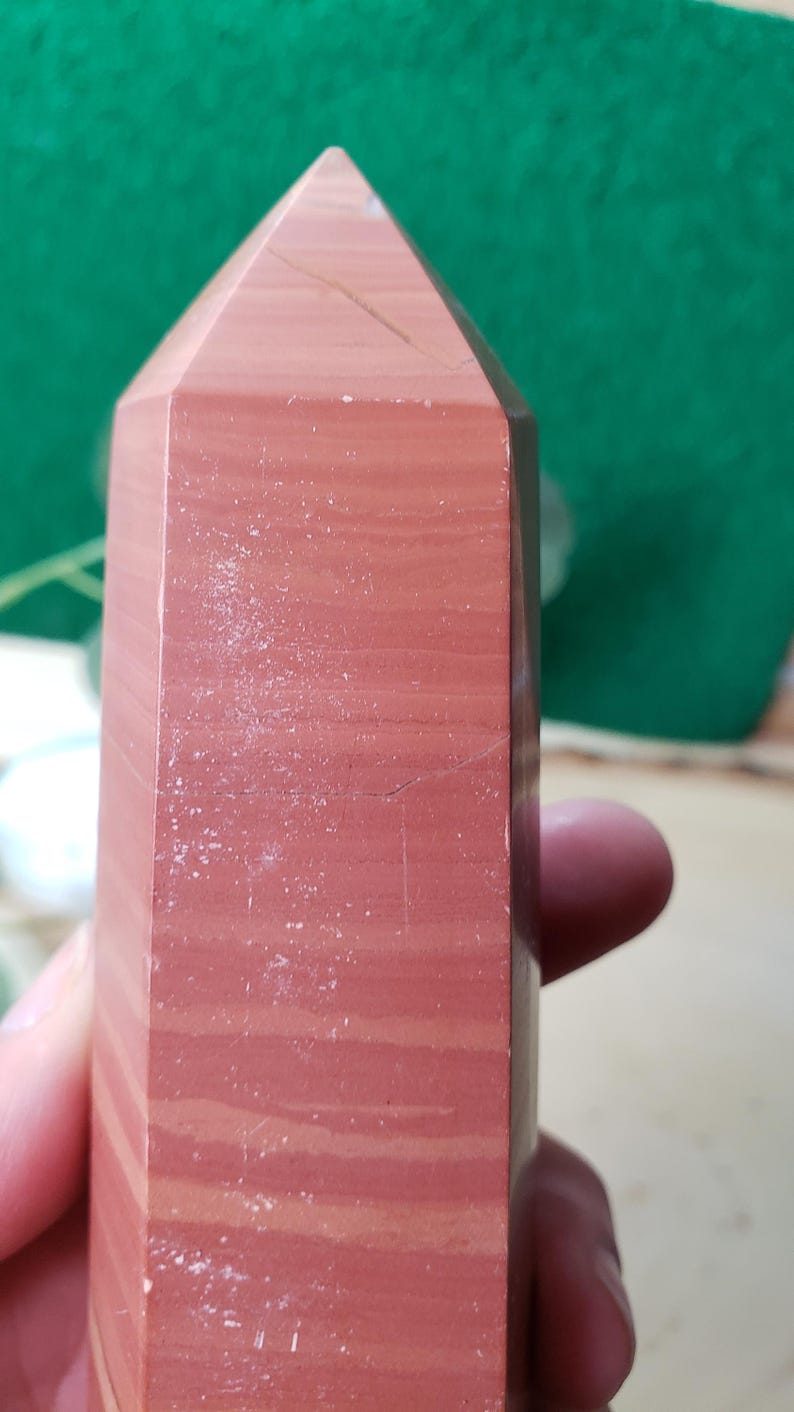 Red Jasper Tower Point | Natural Healing Crystal Obelisk - Etsy