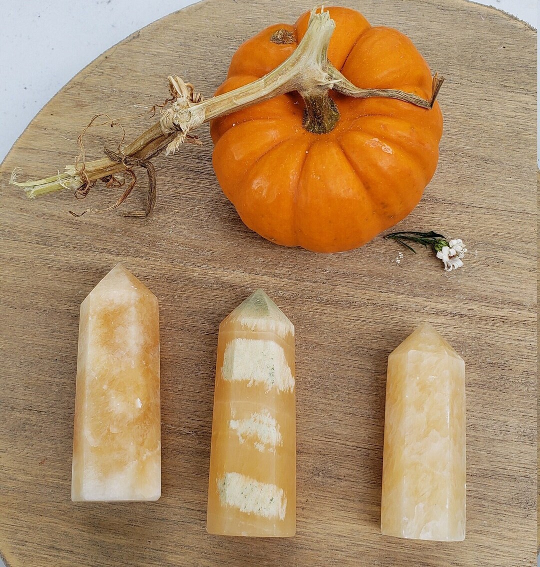 Orange Calcite Crystal Point, Crystal Points - Etsy