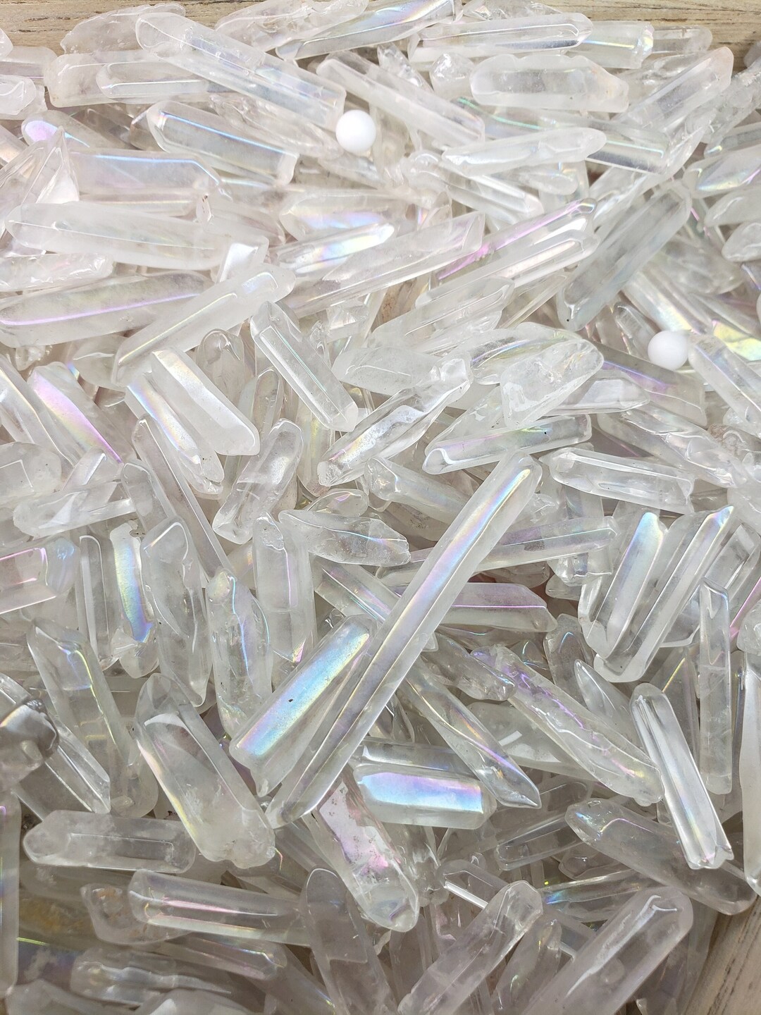 50g, Angel Quartz Shards, Rainbow Aura Quartz, Terminated - Etsy