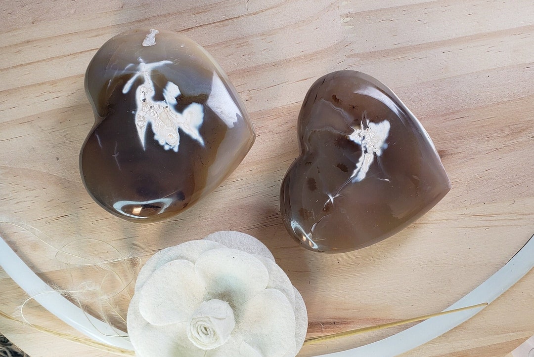 Orca Heart Carving, Puffy Orca Agate, Whale Agate Heart - Etsy