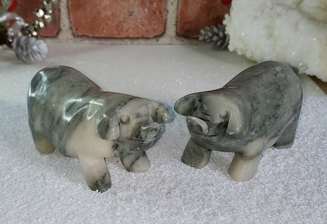 Tai Chi Jade Pig Carving, Pig Carvings, Crystal Pigs, Tai Chi Jade - Etsy