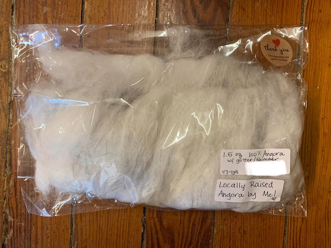 1.5 Oz of Pure Angora Rabbit Fiber for Spinning - Etsy