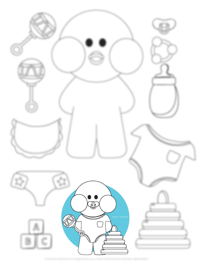 Patito de papel / Plantilla de Bebe - Etsy México