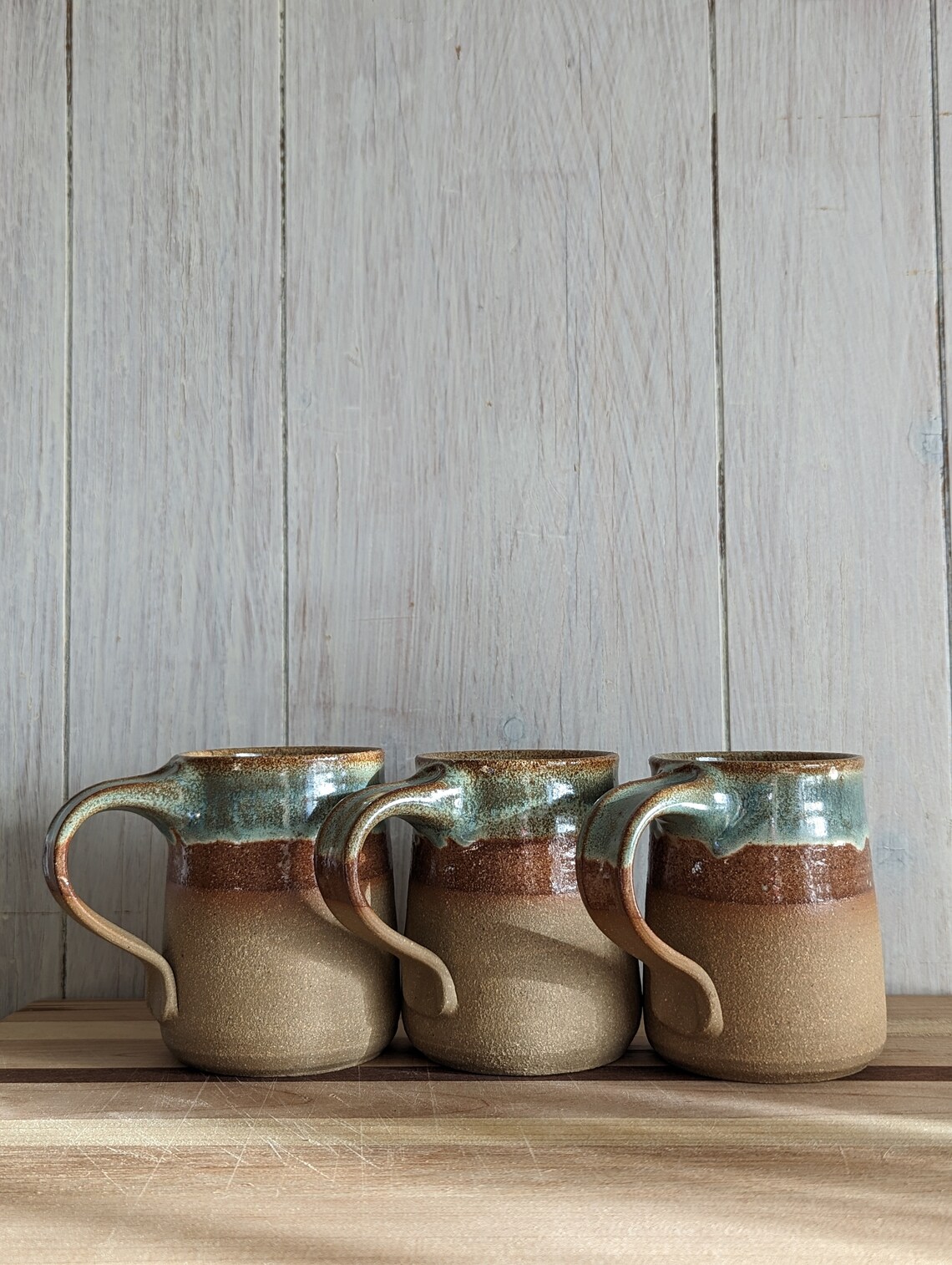 Medium Desert Beach Mug / Blue and Brown Mug / Handmade Ceramic Mug ...