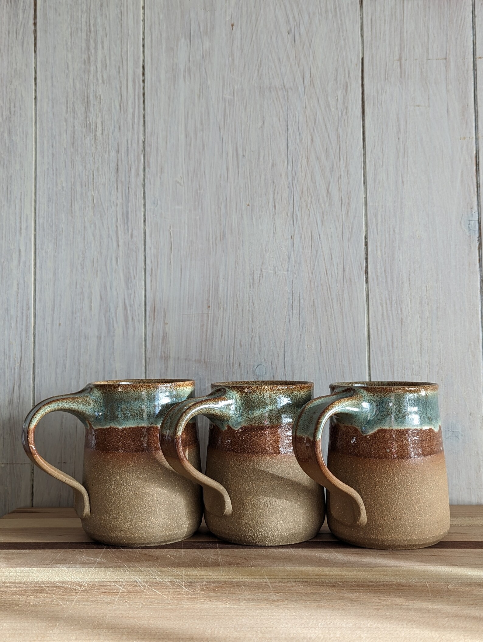 Medium Desert Beach Mug / Blue and Brown Mug / Handmade Ceramic Mug ...