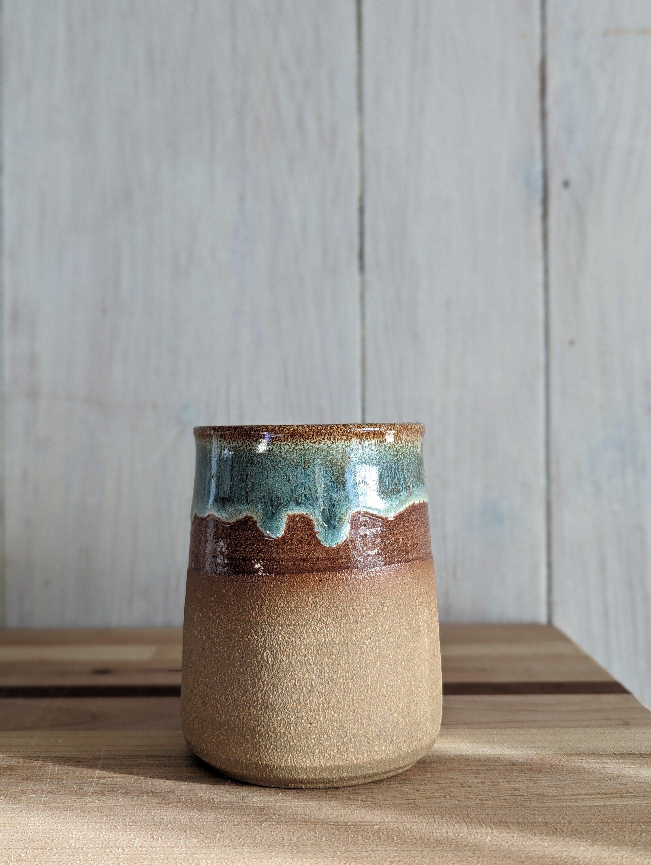 Medium Desert Beach Mug / Blue and Brown Mug / Handmade Ceramic Mug ...