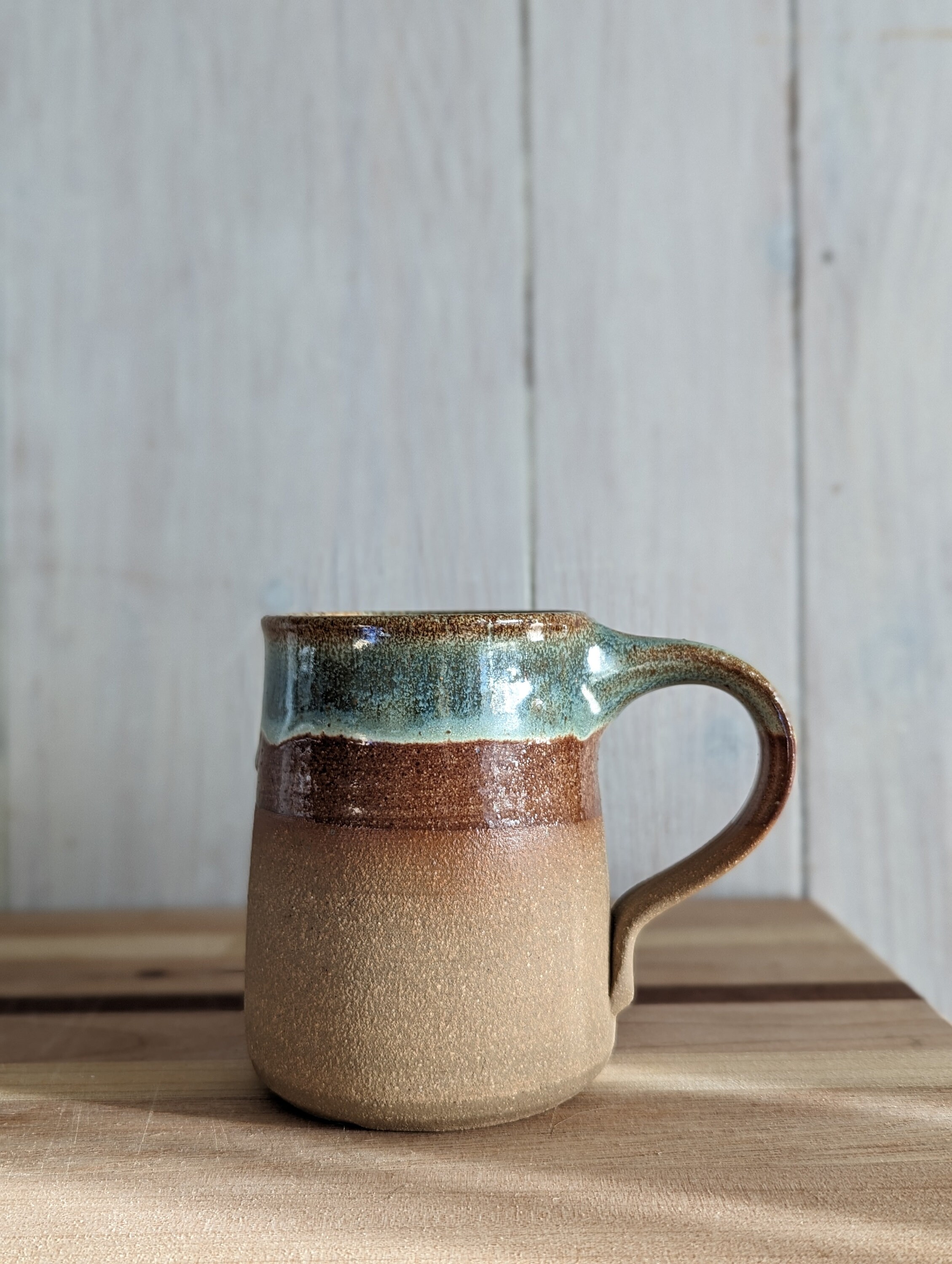 Medium Desert Beach Mug / Blue and Brown Mug / Handmade Ceramic Mug ...
