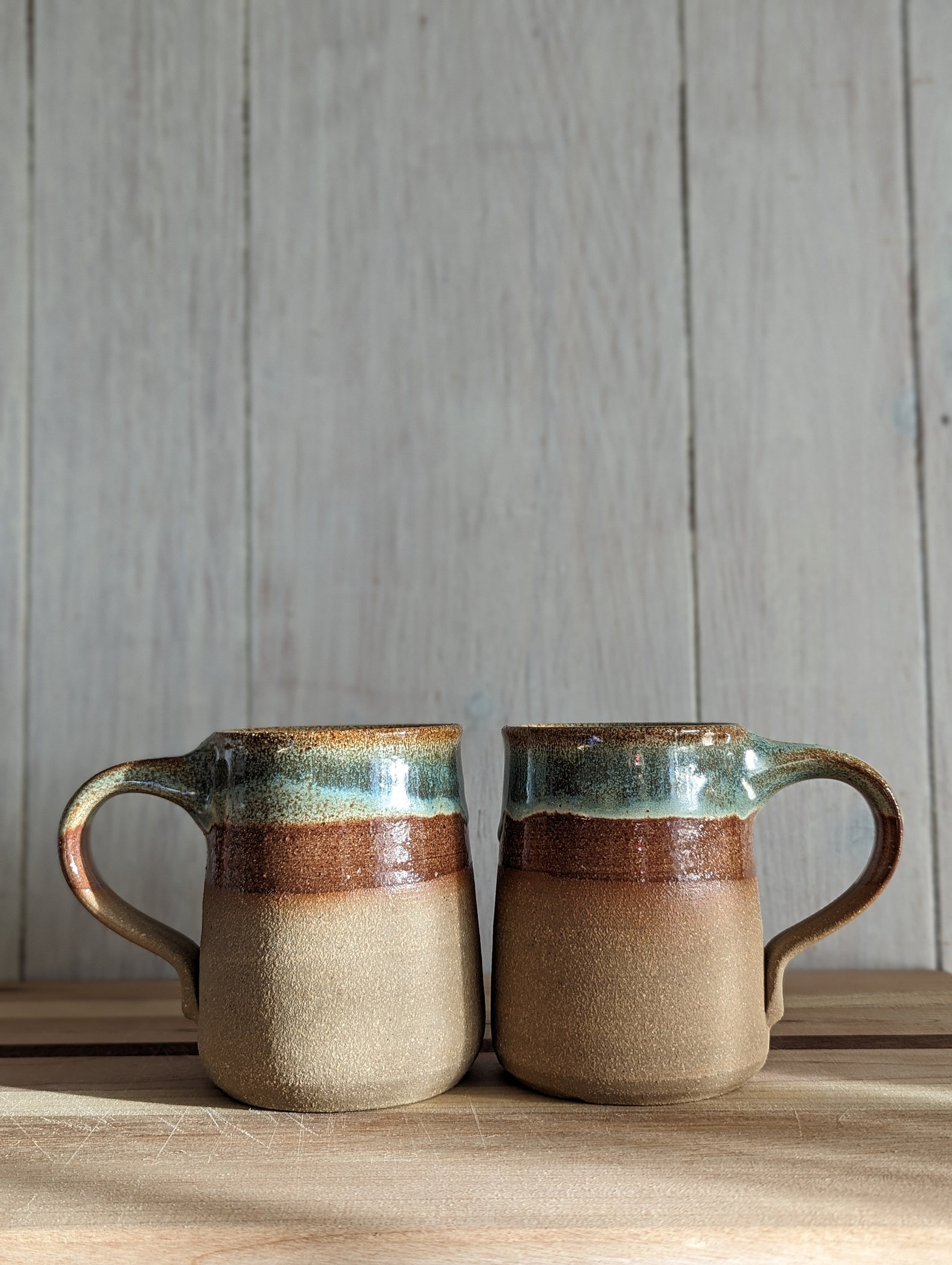 Medium Desert Beach Mug / Blue and Brown Mug / Handmade Ceramic Mug ...