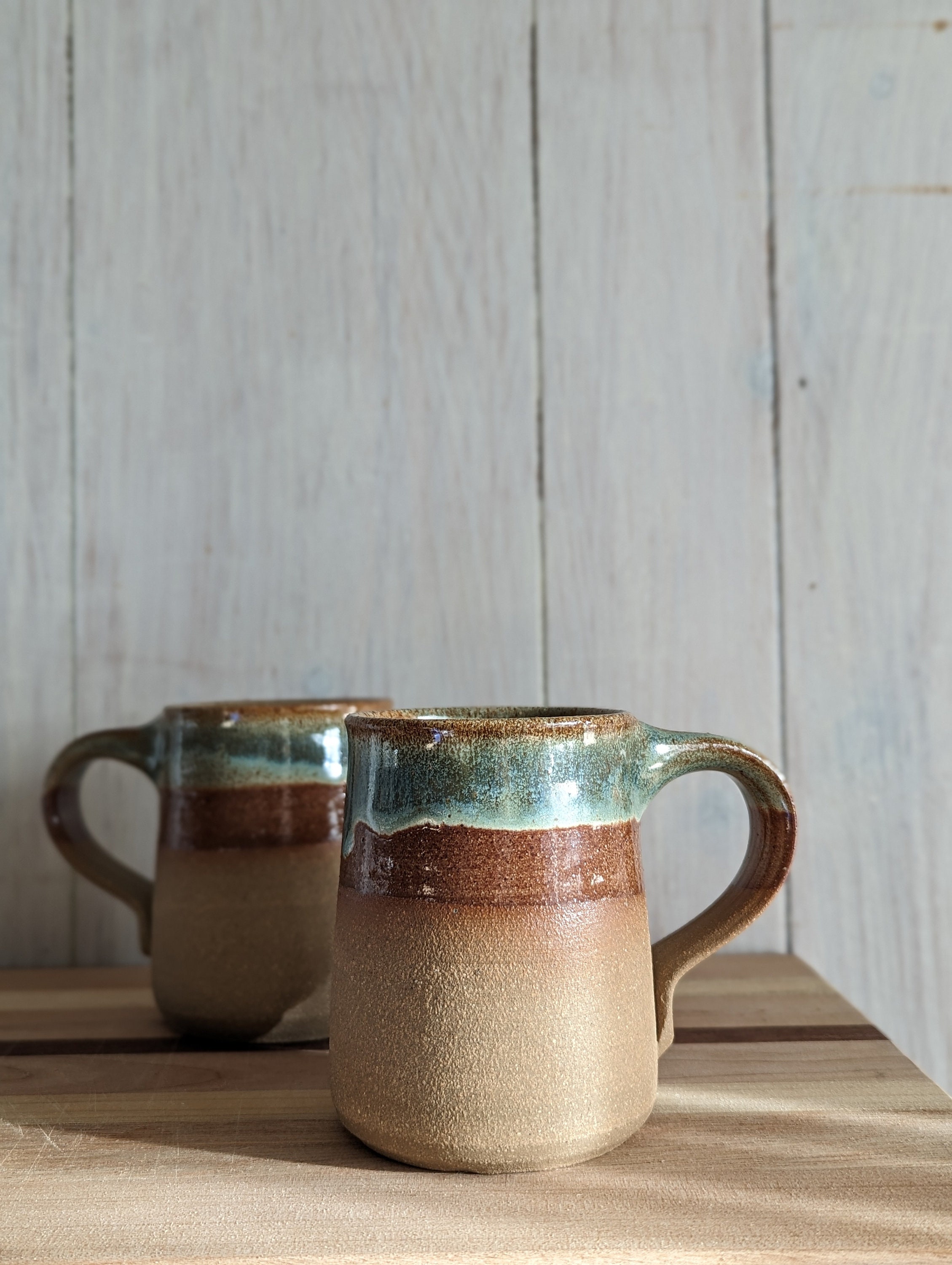 Medium Desert Beach Mug / Blue and Brown Mug / Handmade Ceramic Mug ...