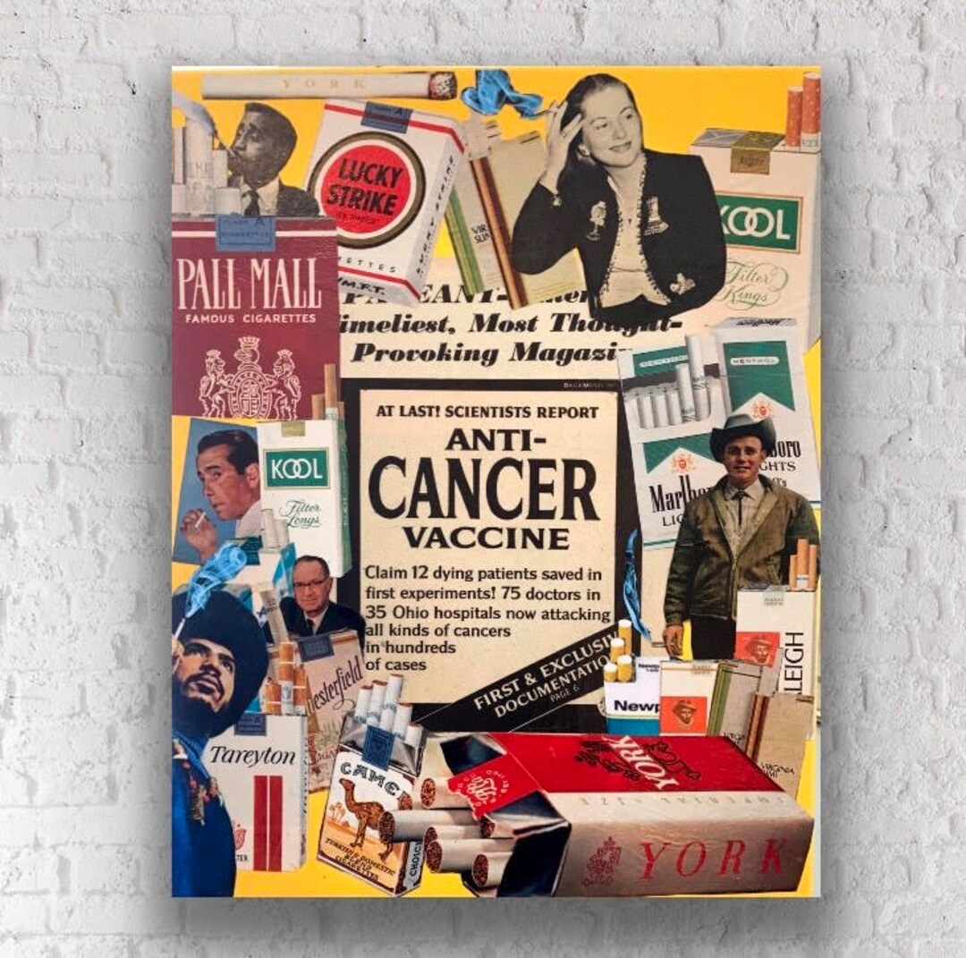 Retro Cigarettes Collage Art 8x10 Print - Etsy