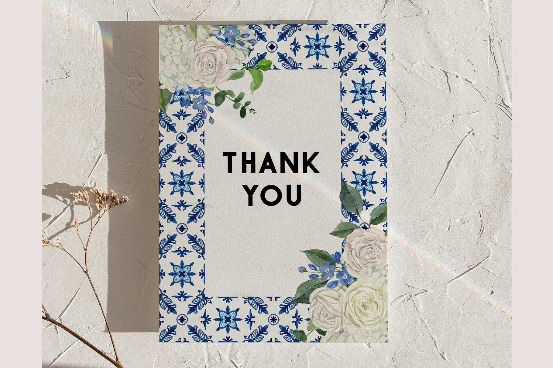 Santorini Blue Tile Frames Watercolor Clipart Mediterranean Portuguese ...