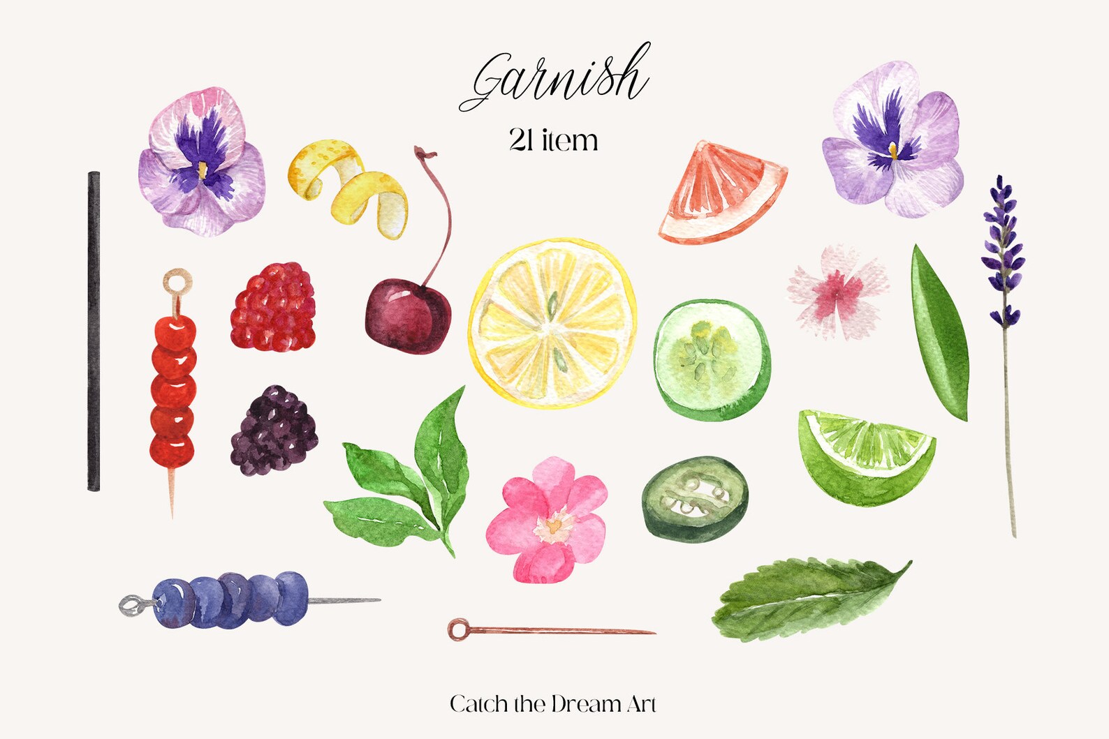 Watercolor Cocktail Clipart, Fruity Summer Fizz Alcohol Drink Aperol ...
