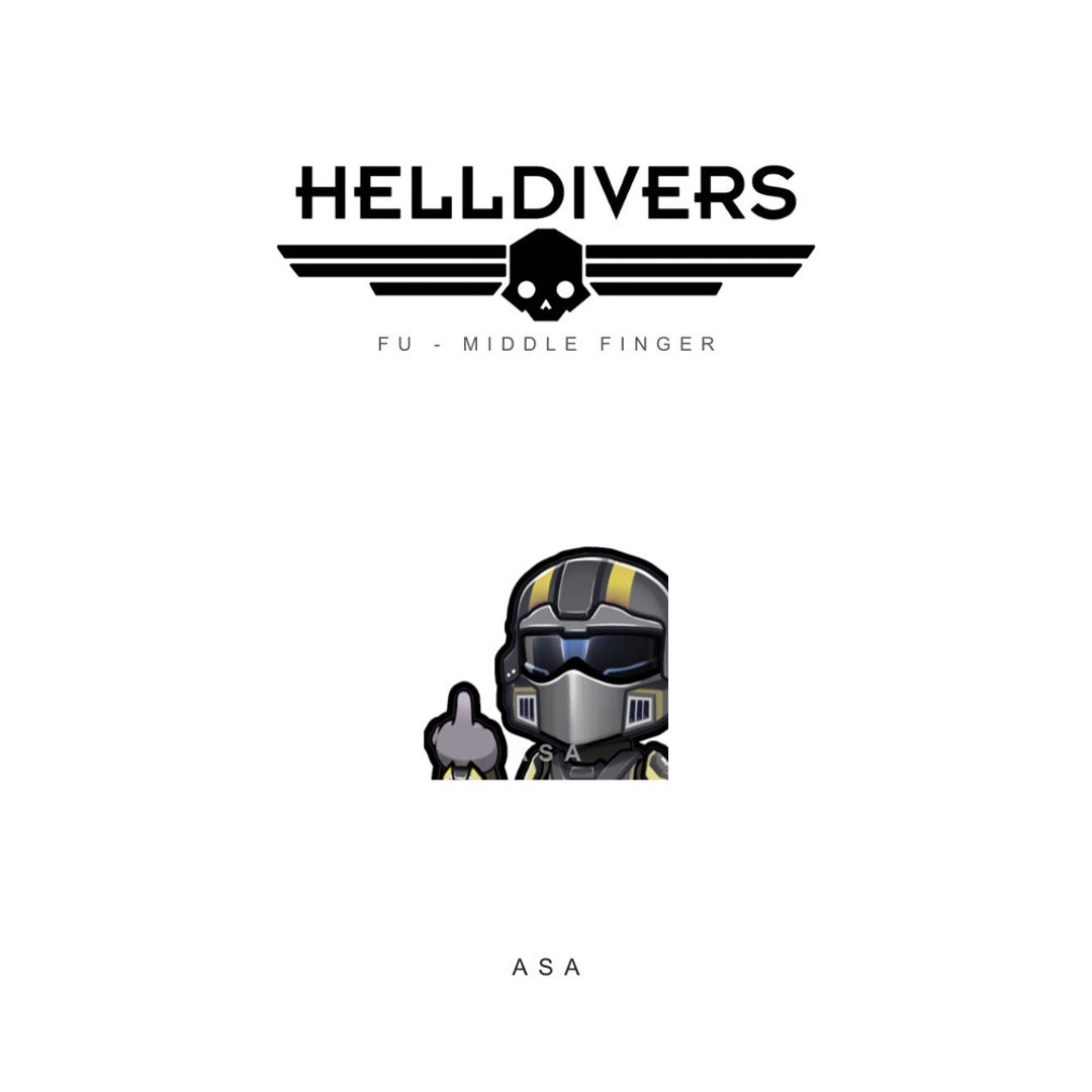 HELLDIVERS 2 Animated Twitch Emote Bundle | Middle Finger - FU Emote ...