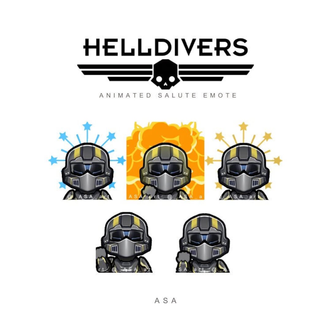 Buy HELLDIVERS 2 Animated Twitch Emote Bundle Salute Emote Pack for ...