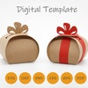 3D Box Svg, Box Template, Gift Box Template, Gift Box SVG, Party Favor ...