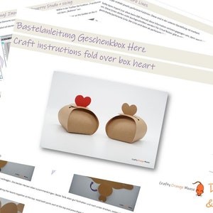 Geschenkbox Herz Plotterdatei, SVG DXF PDF und weitere, Box zum selbst ...