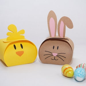 Gift Box Easter Bunny and Chick Bundle, Cut File and Print With Craft ...