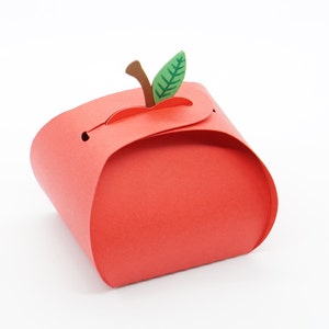 Treat Box Apple, Cut File, Tempalte With Craft Instructions, Back to ...