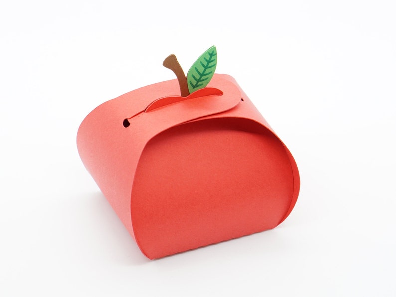 Treat Box Apple, Cut File, Tempalte With Craft Instructions, Back to ...